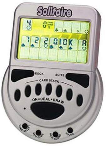Handheld Games for Adults Gift Pack- Includes Mega Screen Solitaire Handheld Game and 7 in 1 Electronic Poker Games