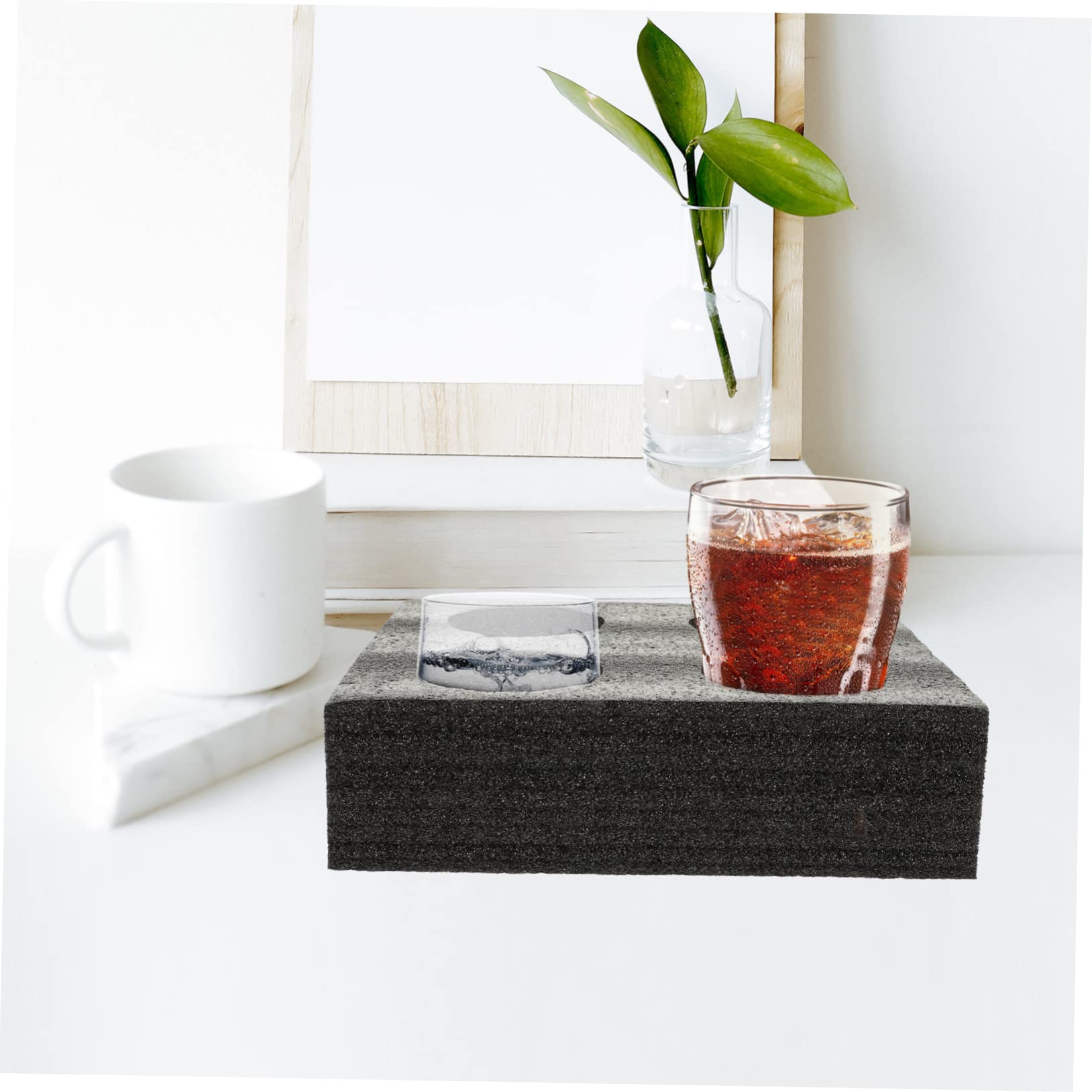 Housoutil 4 Pcs Pearl Cotton Cup Holder Takeaway Cup Trays Coffee Mug Holder Disposable Coffee Trays Drink Holder Trays Portable Coffee Cup Cold Drinks Holder Trays Outdoor Container