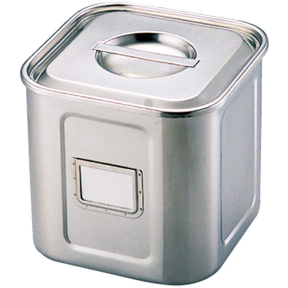 Yamashita Kogei UK 04-0225-0309 Square Deep Kitchen Pot with Name Tag, 11.8 inches (30 cm)