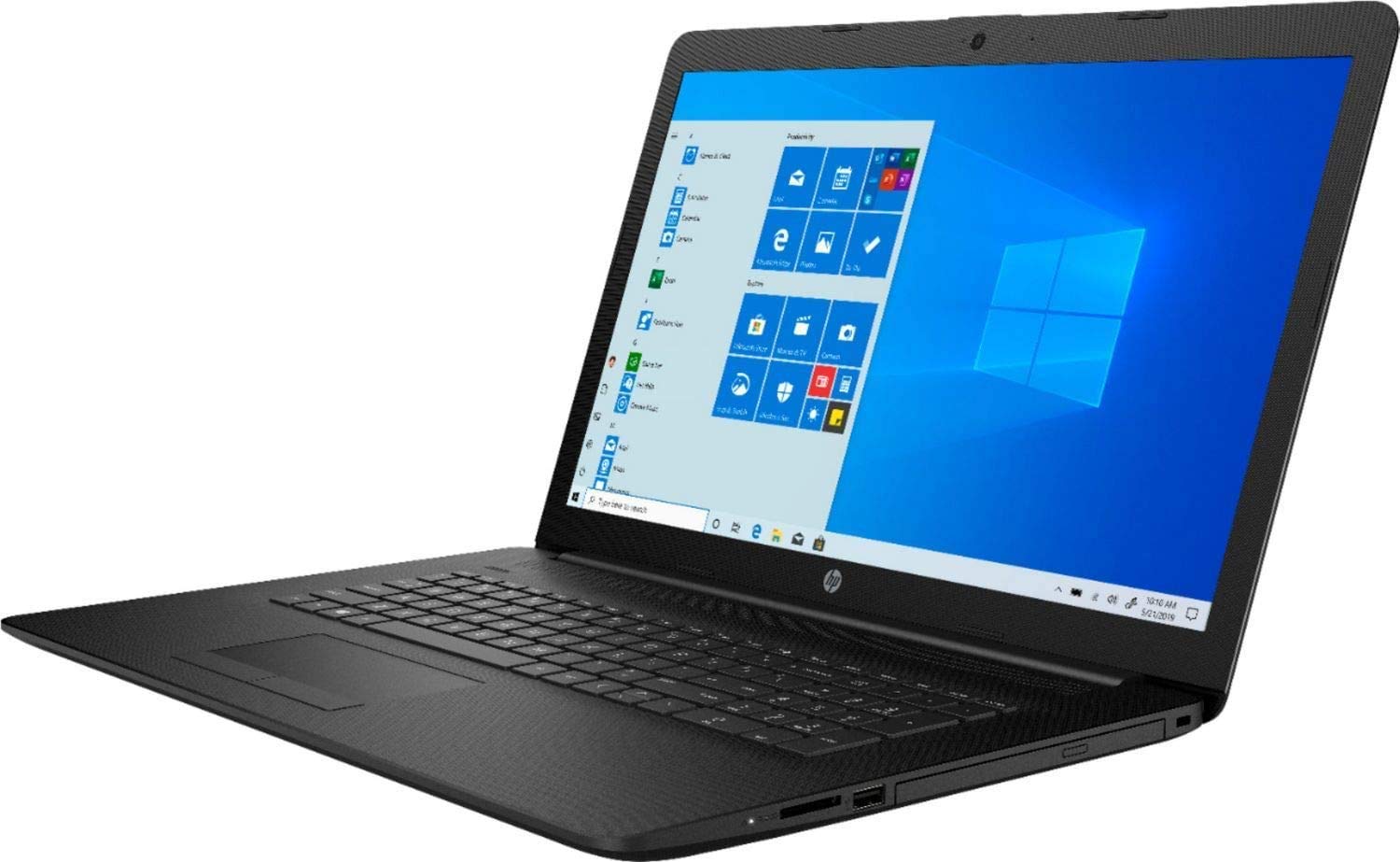 HP Laptop, 17.3-inch HD+ Screen, 10th Gen Intel Core i5-1035G1 Quad-Core Processor up to 3.60GHz, 8GB DDR4 RAM, 256GB PCIe NVMe M.2 SSD, Wireless-AC, Bluetooth, Windows 10 Home, Black (Renewed)