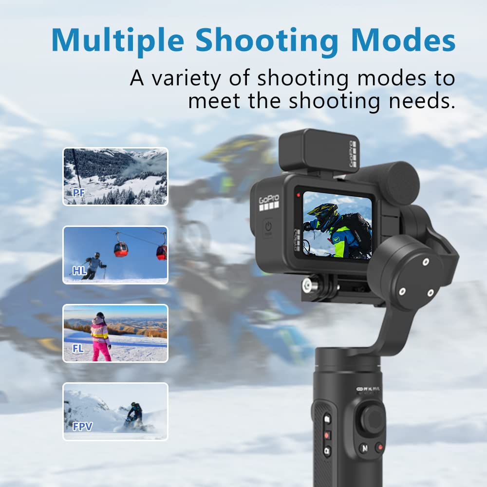INKEE Falcon Plus Gimbal Stabilizer for Action Cameras 3-Axis Professional Camera Handheld Gimbal for GoPro Hero10, 9, 8, 7, 6, 5, OSMO Action, Insta360