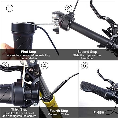 Greenergia Electric Bike Half Twist Throttle Left ThumbThrottle Speed Controller for Ebike and Scooter (Half, Left)