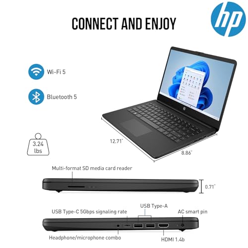 HP Newest 14" HD Touchscreen Laptop Computer, Thin Light College Students & Business Laptop PC, AMD Ryzen 3 5300U(4 Cores), 16GB RAM, 1TB SSD, Windows 11 Pro, Long Battery Life, Webcam, USB-C