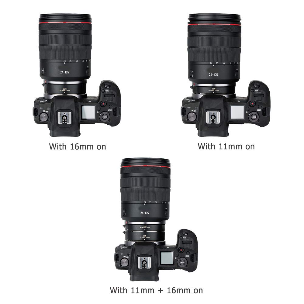 JJC RF Mount Auto Focus Macro Extension Tube Ring Set for Canon EOS R R3 R5 R6 Mark II R6 R7 R8 R10 R50 RP R100 Mirrorless Camera and Canon RF Mount Lenses, Great Tool for Macro Photography