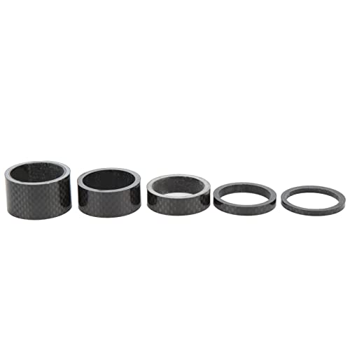 Kadimendium Bike Stem Spacers, 28.6mm ID Bicycle Front Fork Washer Carbon Fiber Light Weight Accurate for Road Bicycles