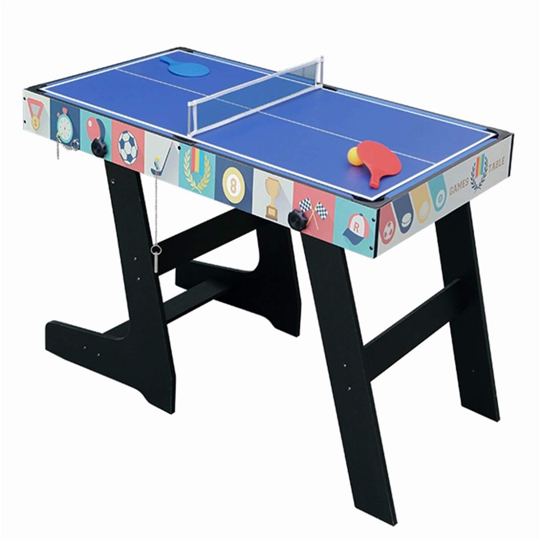 HLC 48" 4-in-1 Combo Game Table with Hockey Table, Soccer Foosball Table, Pool Table, Table Tennis Table