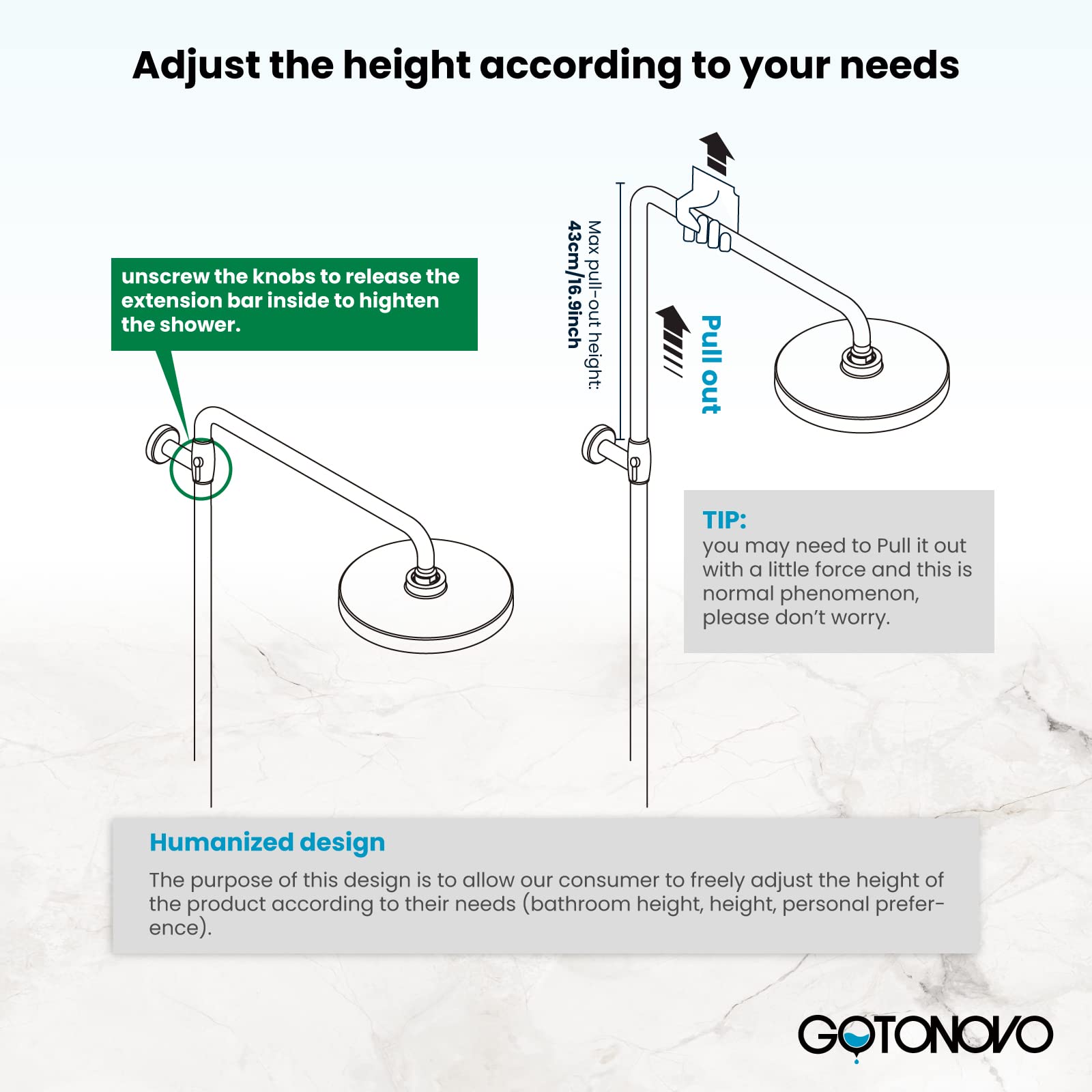 gotonovo Exposed Bathroom Shower Faucet with Shower Shelf Antique Brass 8 inch Rainfall Shower Head Wall Mounted Double Cross Handles Handheld Sprayer Shower Shower System Dual Functions