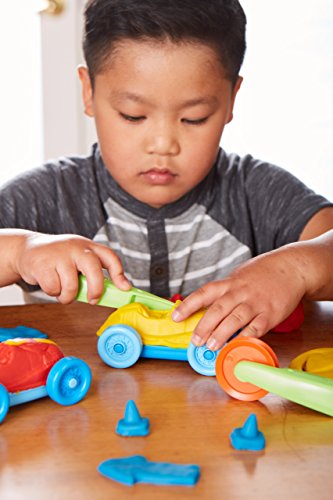 Green Toys Race Car Maker Dough Set - 12 Piece Pretend Play, Motor Skills, Creative Arts & Crafts Activity Kids Toy Set