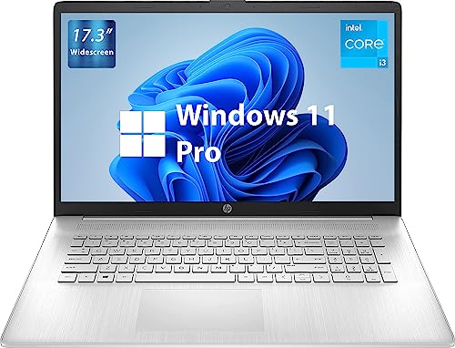 HP 2023 17.3" Business Laptop, Widescreen HD+ 1600 x 900 Display, Intel Quad-Core i3-1125G4 up to 3.7 GHz, 16GB DDR4, 1TB SSD, 9.5 Hours Battery, USB C, HDMI, Bluetooth, WiFi, Windows 11 Pro, MarsPC