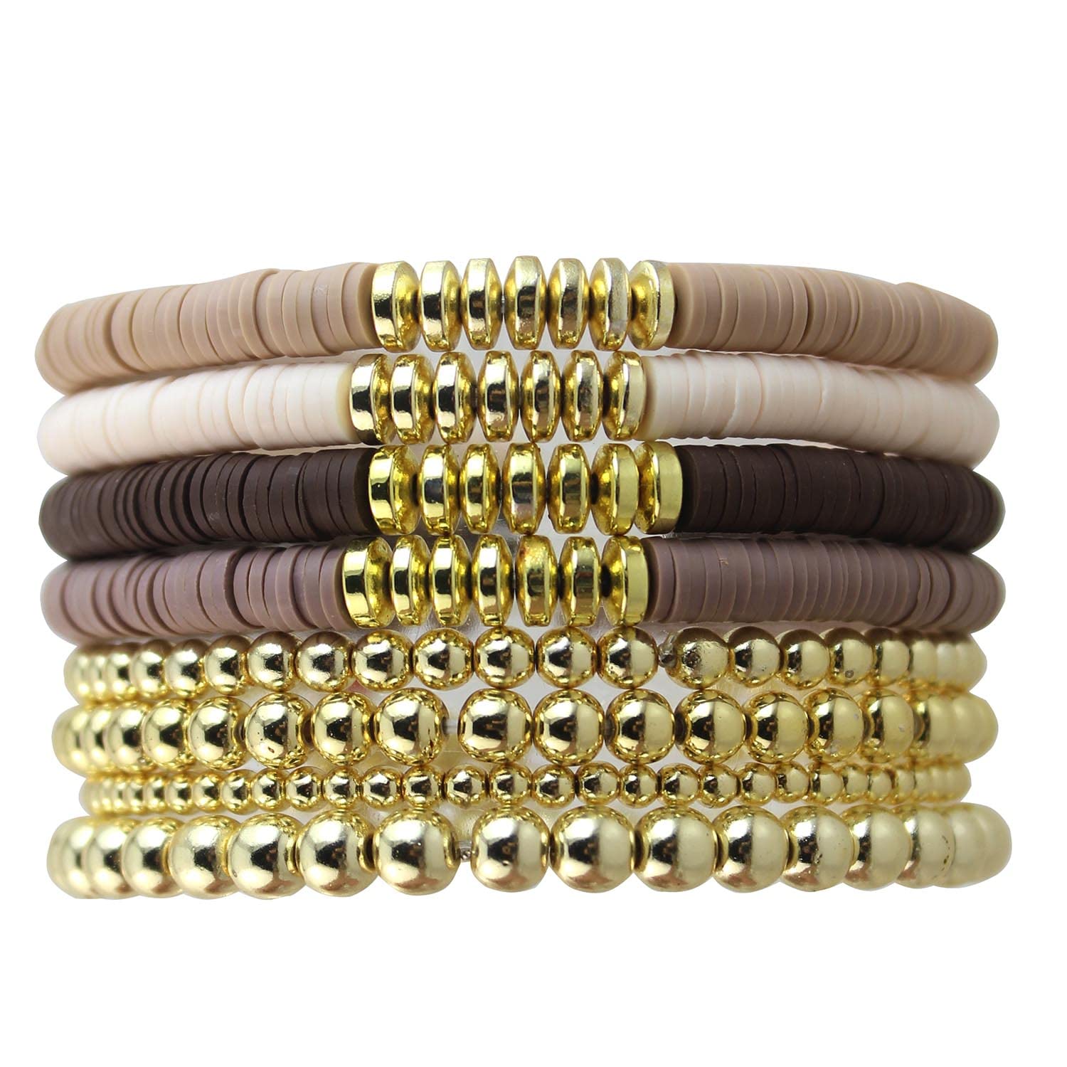 JAASA Heishi Stretch Bracelet (Green Set, 7inch)