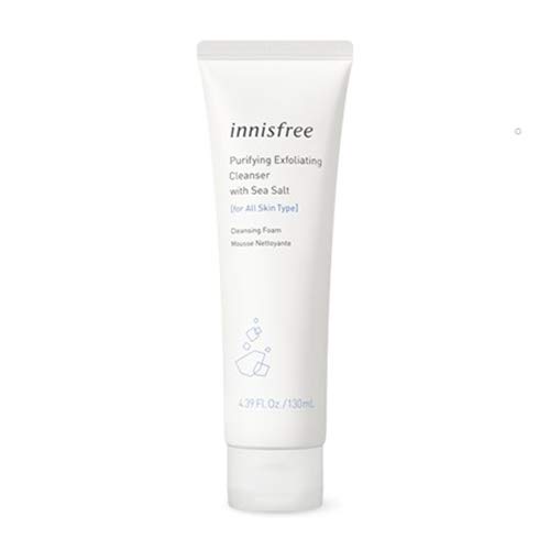 innisfree Purifying Exfoliating Cleanser with Sea Salt Face Wash Cleansing Foam , 4.39 fl Oz (Pack of 1)