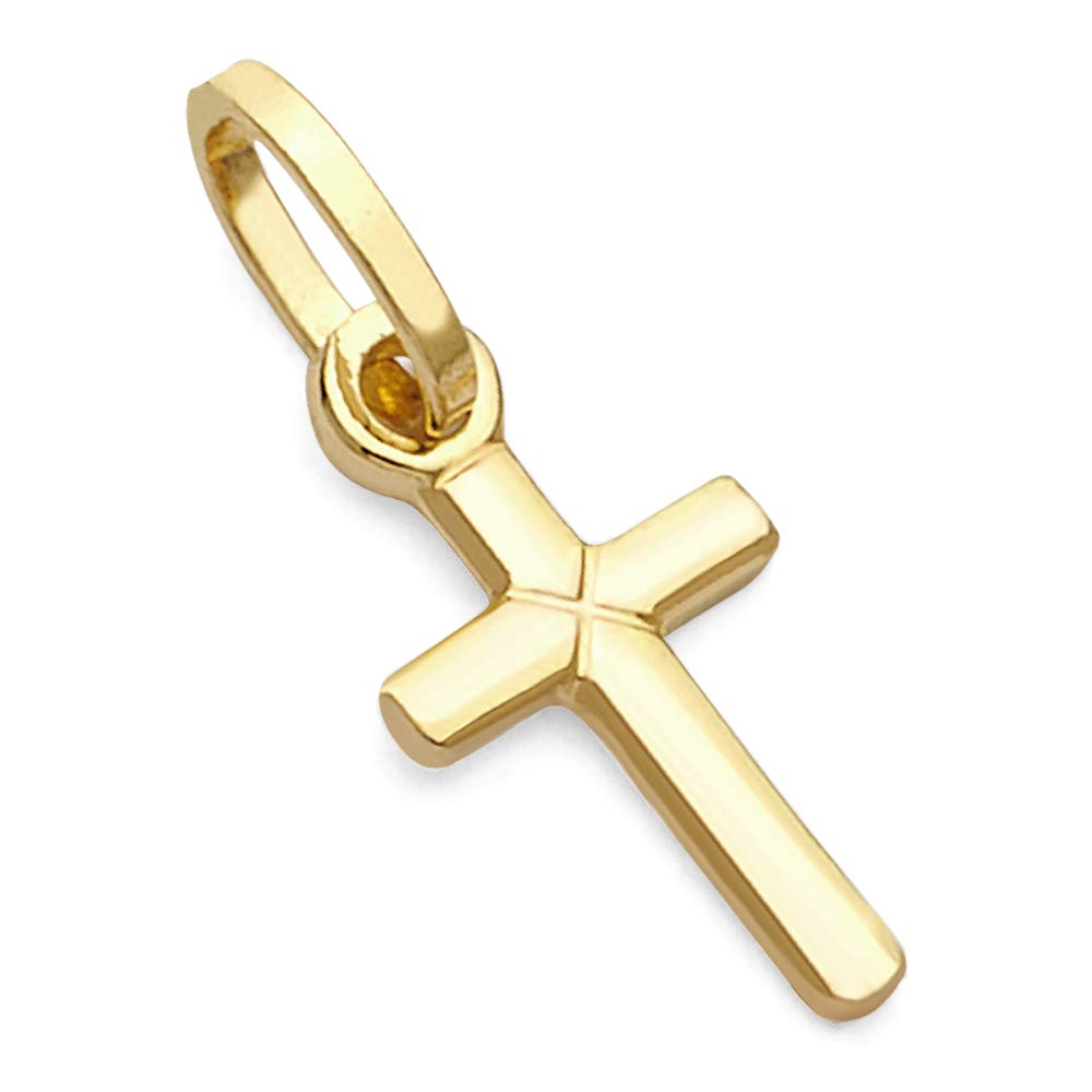 GoldenMine Fine Jewelry Collection 14K Yellow Gold Cross Pendant