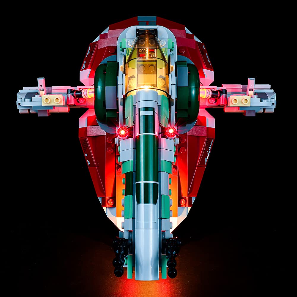 Lighting Kit for Boba Fett’s Starship, Decoration LED Lights for Lego 75312 Building Blocks Model (Not Include The Lego Set)
