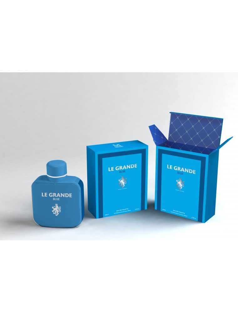LE GRANDE BLUE Mens Designer EDT Cologne 3.4 oz by MIRAGE BRANDS, 1 Fl Oz (Pack of 1)