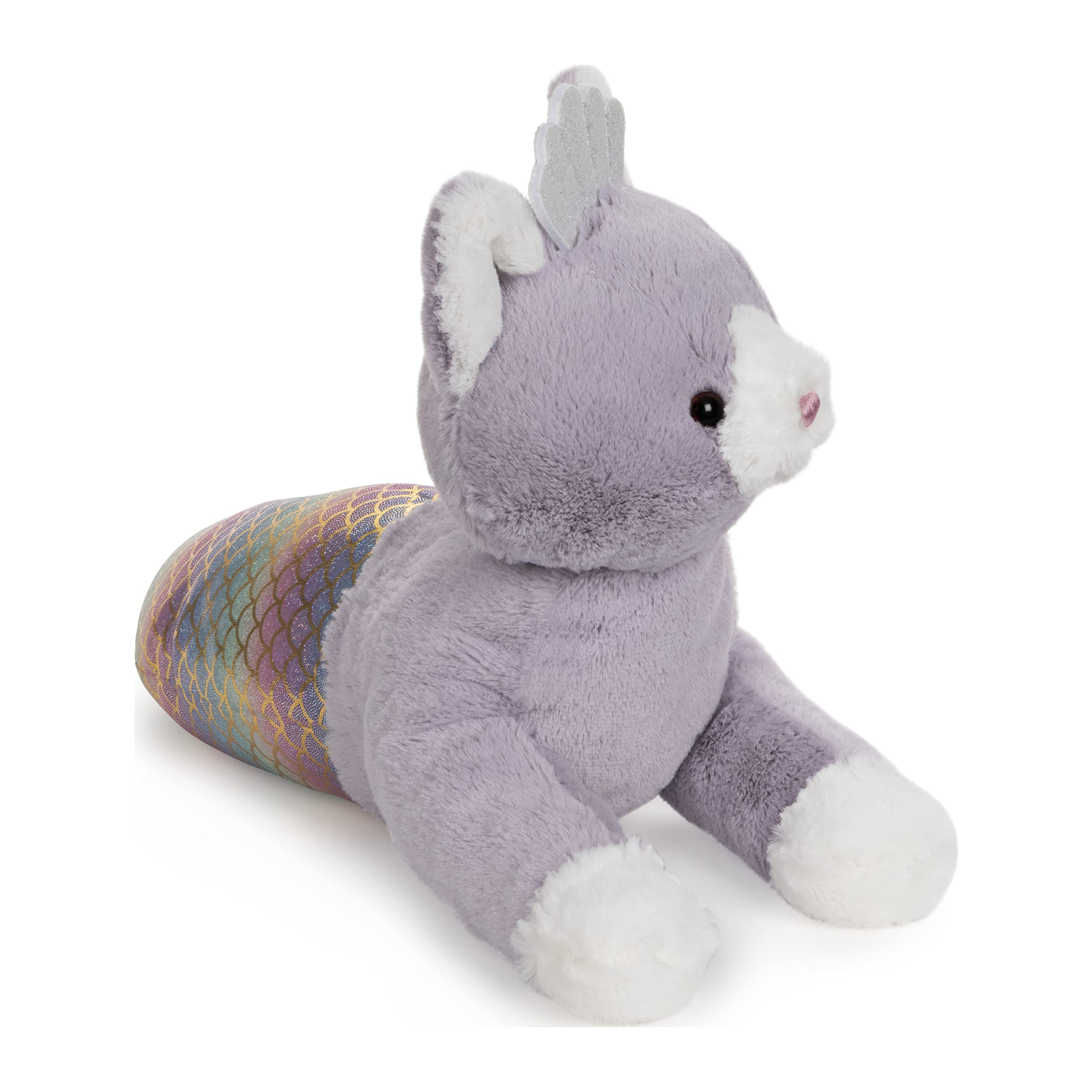 GUND Cat Mermaid with Rainbow Iridescent Tail Plush Stuffed Animal, 18"