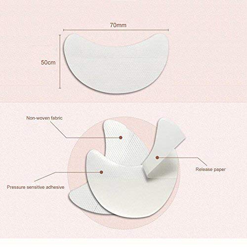 LKE 100pcs Eyeshadow Stencils Professional Pads Under Eye Eyeshadow Gel Pad Patches for Eyelash Extensions/Lip Makeup
