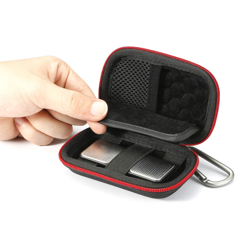 Hard Travel Carrying Case Compatible with AliveCor Kardia Mobile ECG/KardiaMobile 6L for Apple and Android Devices. (Case Only!)-Black(Grey Lining)
