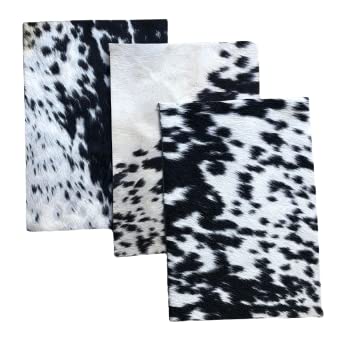 Natural Hair On Premium Quality Leather Cowskin Sheet with Hair on/Fur - NO Holes (Multi Color, 12"x12")