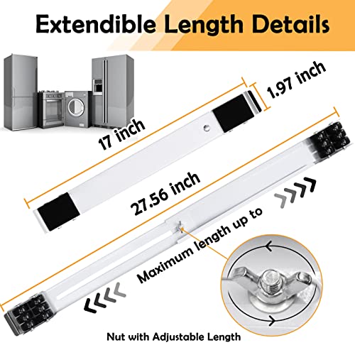 Heavy Appliance Roller for Machine Refrigerator for Mobile Wheels Strong Base Stand Hold Up to 660 lb