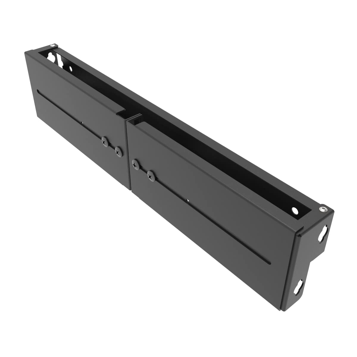 JINGCHENGMEI 2U 19-inch Extendable Wall Mount Patch Panel Bracket- Depth Adjustable from 8.5" (216 mm) to 14.5" (368 mm) Horizontal Network Equipment Rack (JCM-HWM-EXT2U)