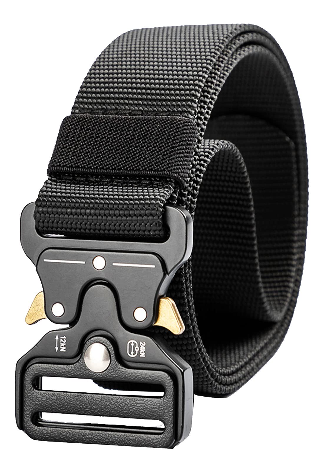 Kira Sutsu Mens Tactical Belt Work Belts For Men 1.5" Nylon Web Tactical Belt with Automatic Slide Buckle