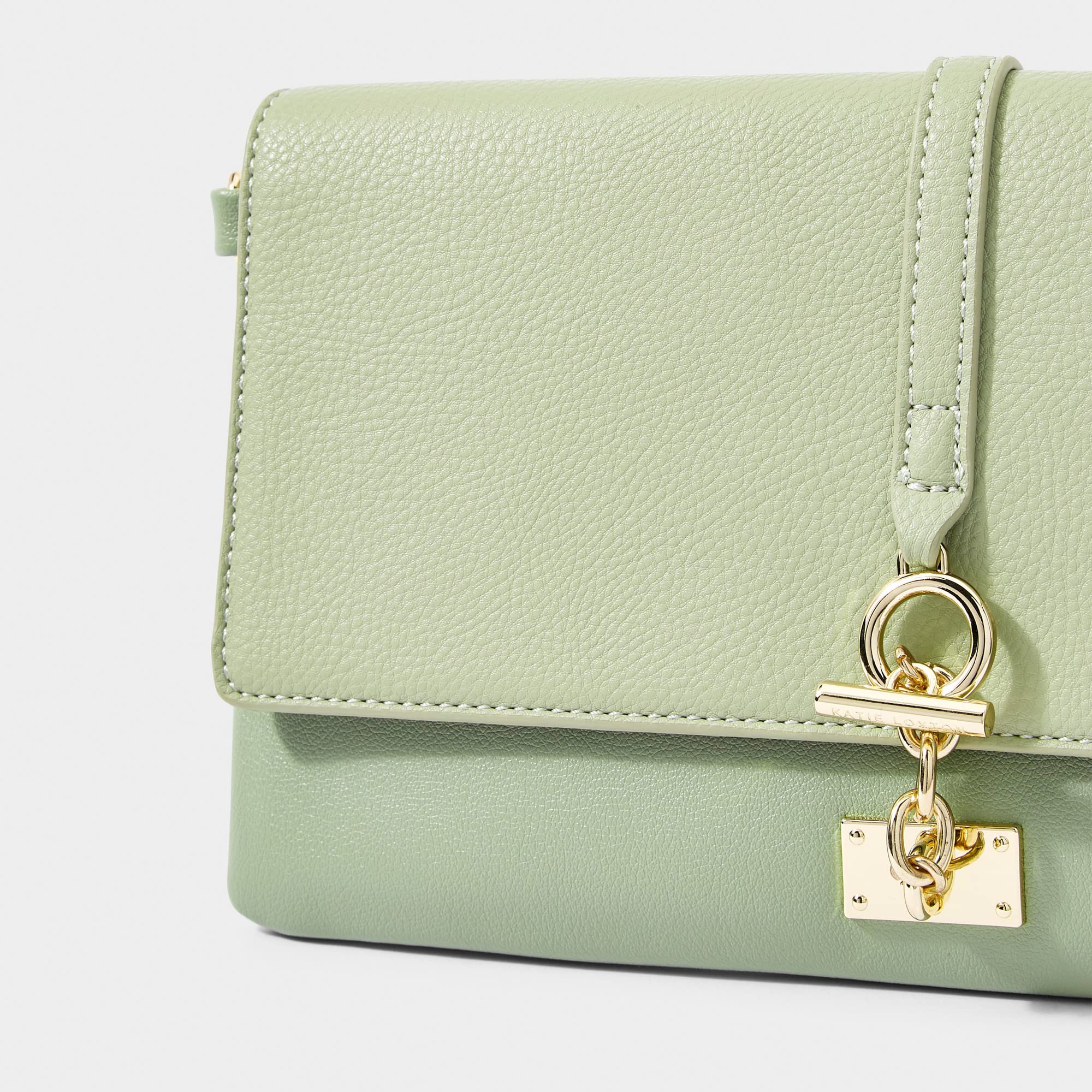 KATIE LOXTON Naomi Womens Convertible Vegan Leather Adjustable Strap Crossbody Handbag Satchel Purse Off White