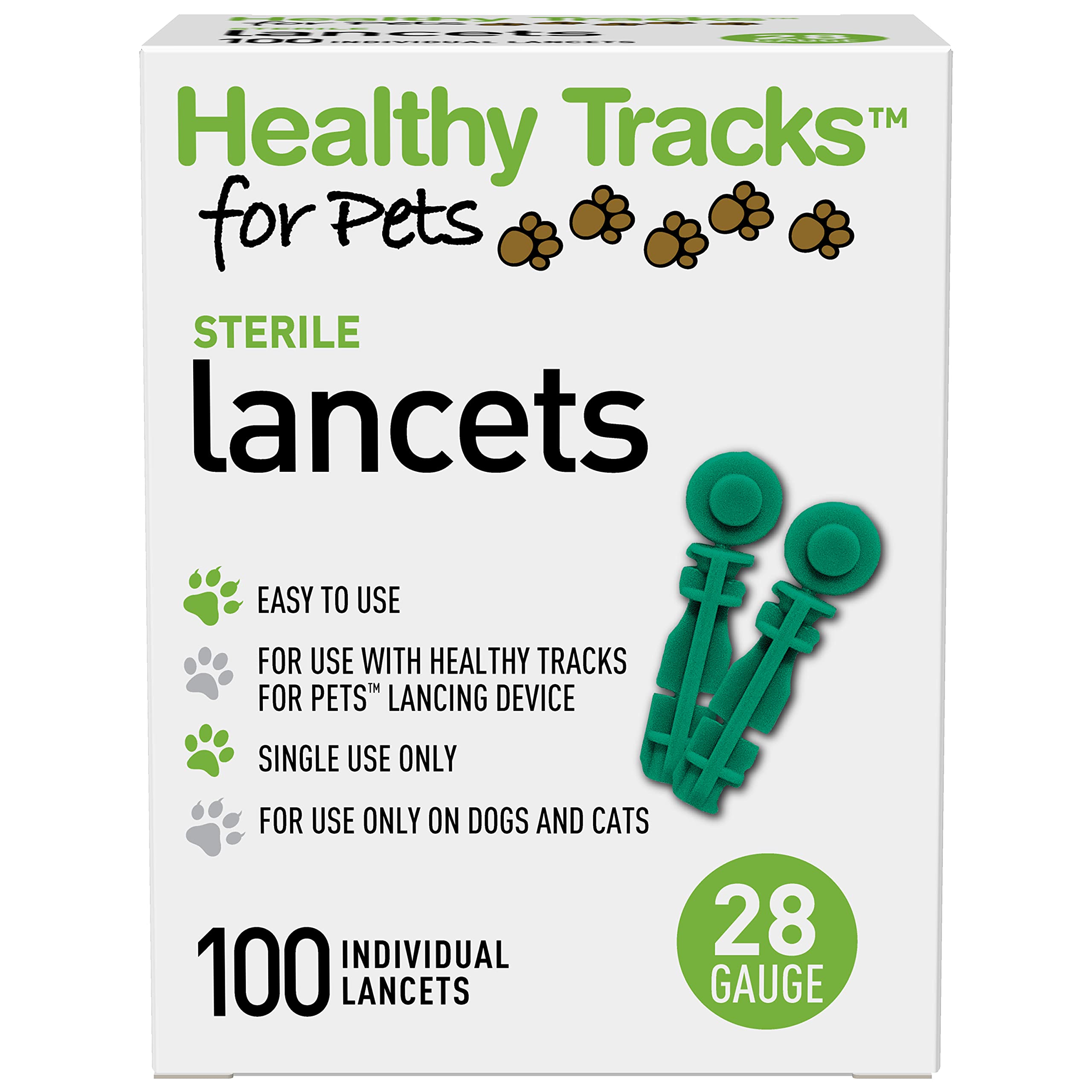 Healthy Tracks for Pets -28G Lancets - 100 ct.