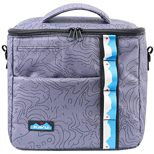 KAVU Snack Sack Insulated Crossbody Leak Proof Cooler Bag-Stone Topo