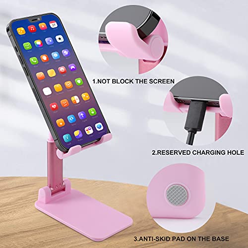Summer Pattern with Camera Cell Phone Stand Foldable Adjustable Cellphone Holder Desktop Dock Compatible with iPhone Switch Tablets (4-13")