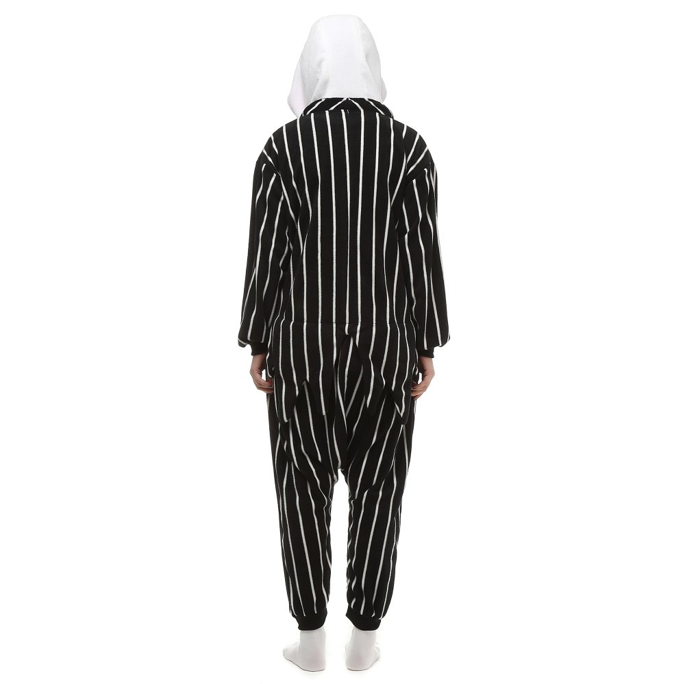 HALLOWITCH Jack Skellington Onesie Costume for Adult Women and Men. XL
