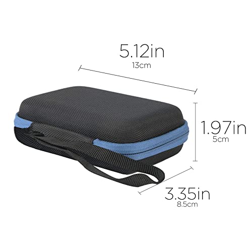 Hard Travel Case Replacement for Samsung T3 T5 Portable 250GB 500GB 1TB 2TB SSD USB 3.0 External Solid State Drives by co2CREA (Black Case + Inside Blue)