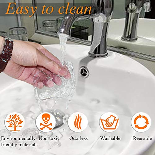 ZC GEL Sticky Gel Pads (10 Pack), As Seen On TV Removable Traceless Gripping Pad Washable Reusable Anti Slip Pad for Car Dashboard Office Home Stick Anything Anywhere, Clear