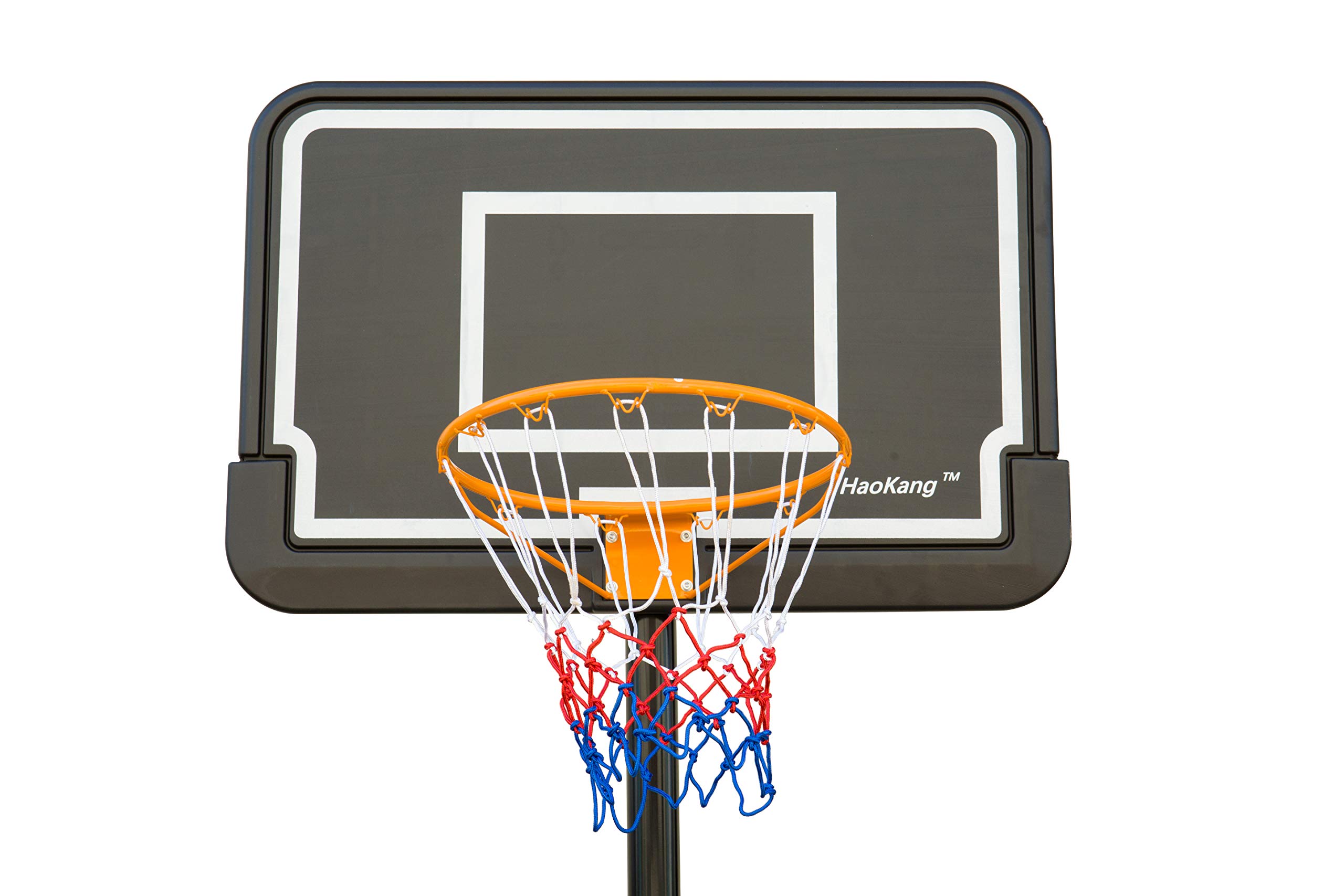HaoKang Pro Portable Basketball Hoop wtih Adjustable Height Official 10' and 44" Backboard Free Standing Basketball Stand System