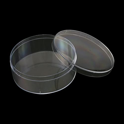 Tighall 10PCS Clear Acrylic Plastic Round Cube Organizer Acrylic Boxes for Display Clear Circle Box with Lid Containers for Candy,Beads