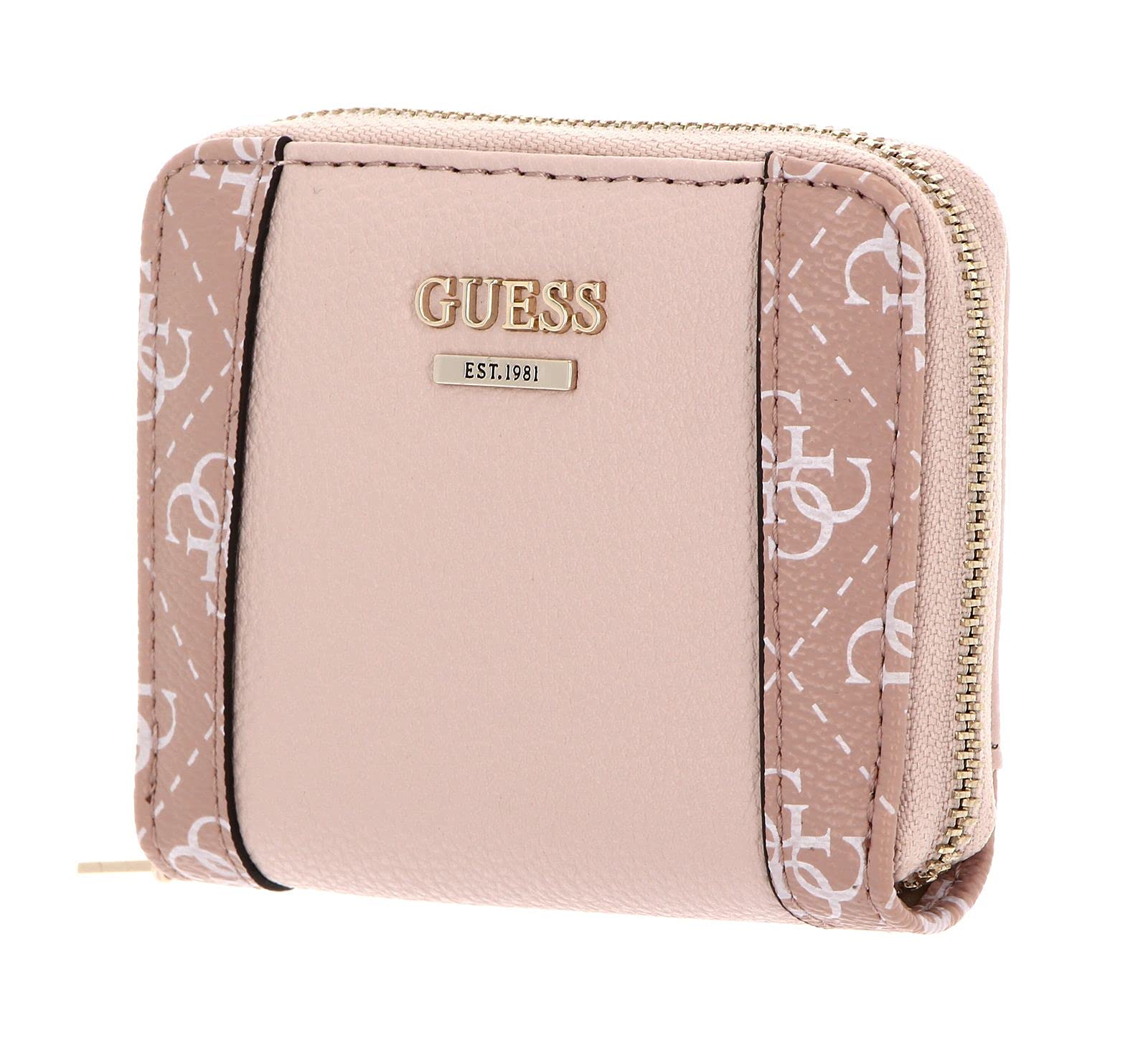 GUESS womens Naya Small Zip Around Wallet, Rose Multi, One size US