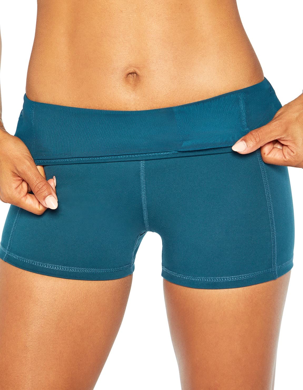 Jessica Simpson Sportswear Women's Tummy Control Hottie Short, Reflecting Pond, Small