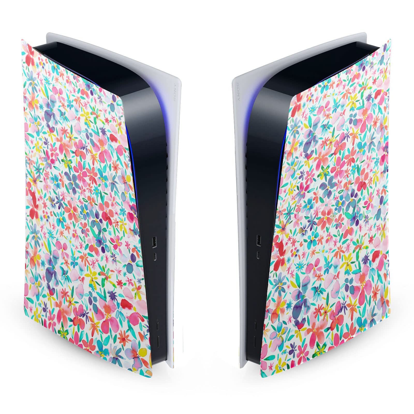 Head Case Designs Officially Licensed Ninola Colorful Petals Spring Art Mix Matte Vinyl Faceplate Sticker Gaming Skin Case Cover Compatible with Sony Playstation 5 PS5 Digital Edition Console