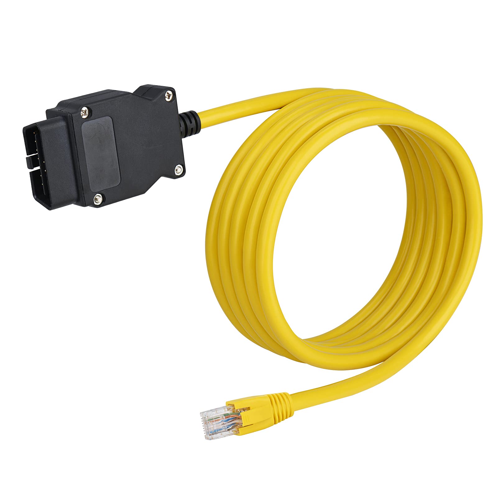 Lightning to Ethernet,2 in 1 Phone to OBD2,ENET Rj45 Cable ethernet Connector Tools to OBD Interface Cable Coding F-Series 10/100Mbps High Speed,Ethernet Adapter with Charge Port,Plug and Play[White]