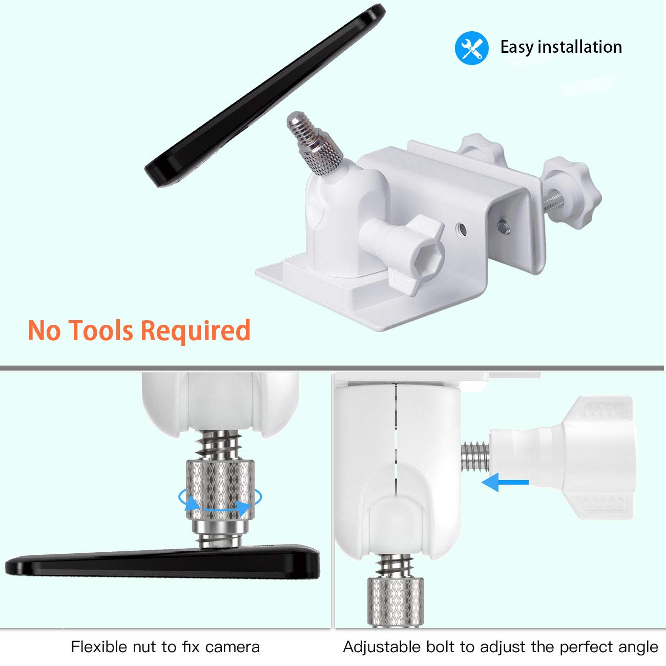 Gutter Mount for Arlo Solar Panel/Arlo Pro 3 Solar Panel/Arlo Ultra Solar Panel/Arlo Essential Solar Panel/Arlo Pro 4 Solar Panel/Reolink Solar Panel(Solar Panels are Not Included)(1Pack,White)