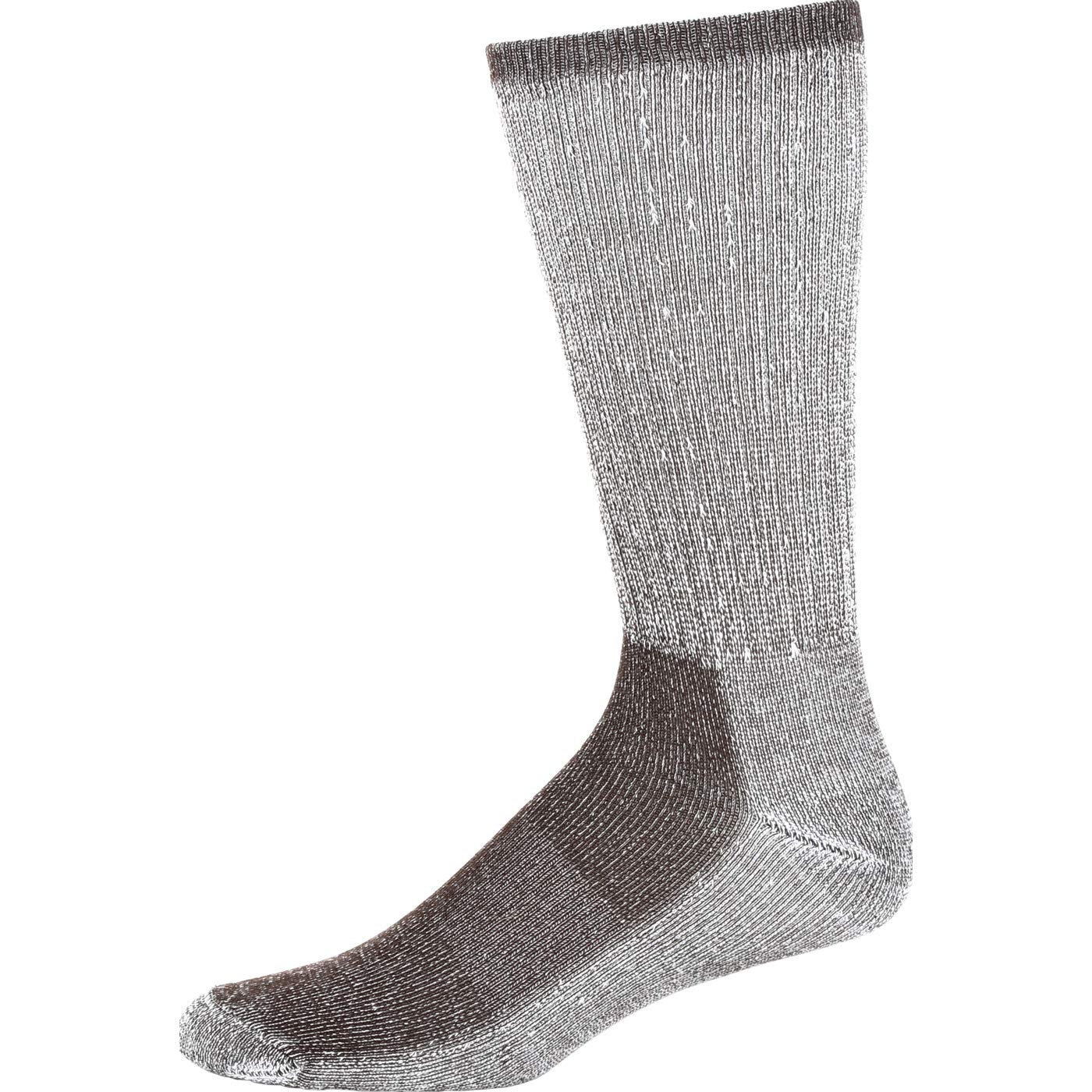 Georgia Dry Knit Crew Socks (2-Pack), Brown, Large