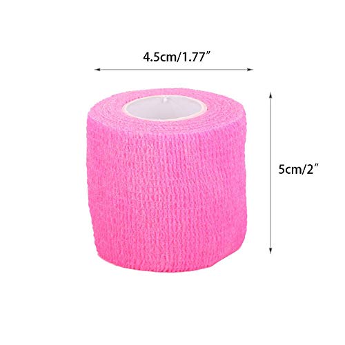 Health Care, Sponge Comfortable Elastic Bandage, 10pcs Waterproof Correct Joints for Prevent Sports Injuries(Pink, 5cmx4.5m)