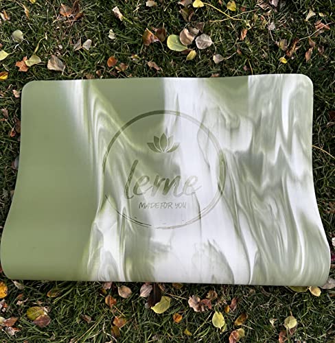 Lerne Non Slip Yoga Mat, Unbeatable Non Slip Performance, Eco Friendly for Hot Yoga, Free Carry Strap, Polyurethane (Mix)