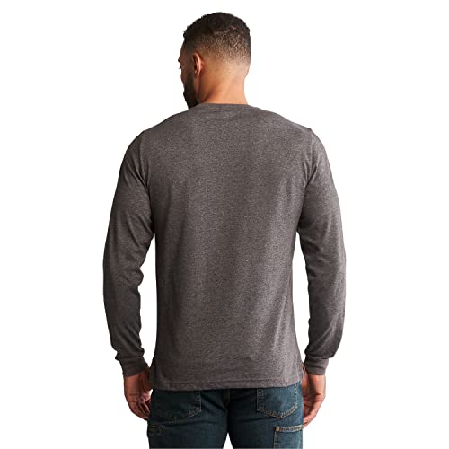 Timberland PRO mens Base Plate Blended Long-sleeve T-shirt Work Utility T Shirt, Dark Charcoal Heather, XX-Large US