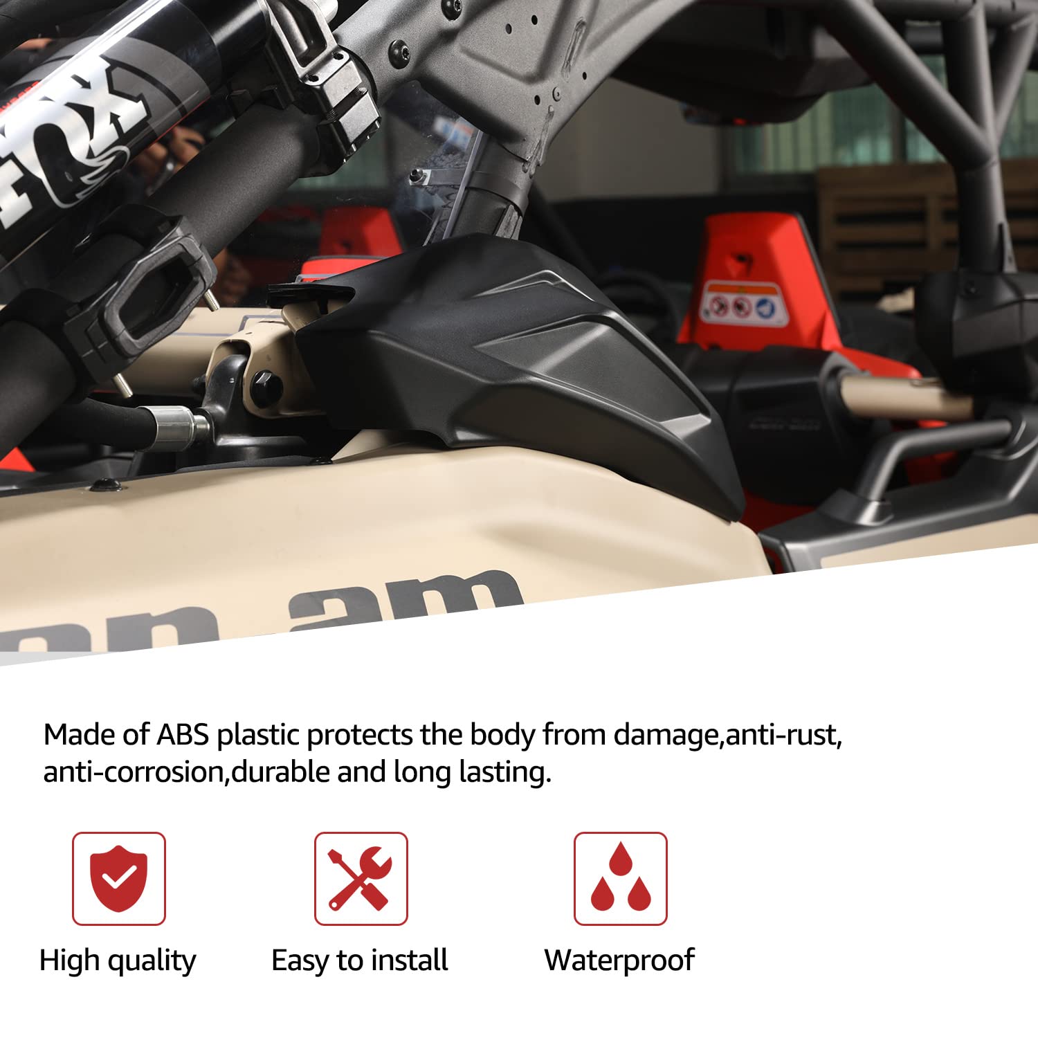 HAKA TOUGH Rear Cage Trim Plastic Cover for 2017-2022 Can Am Maverick X3 / X3 Max, C Pillar Protection Shield Guard Plate Accessories Replace OEM # 705010335,705010336 (LH & RH)