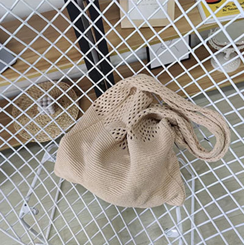 Knit Cute Handbag for Women Crochet Tote Bag Large Capacity Shoulder Hobo Bag