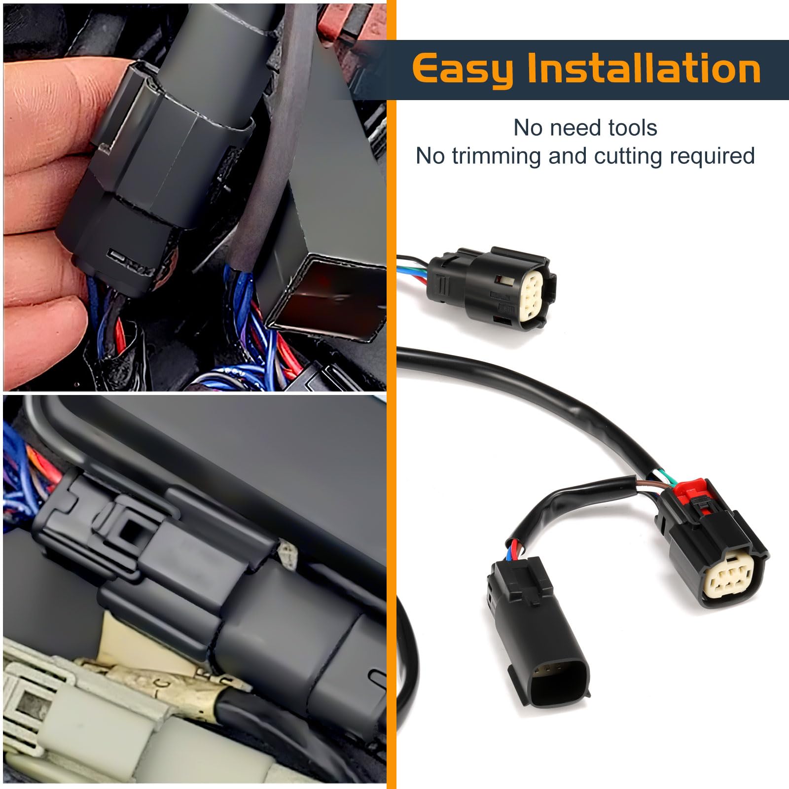 GEARZAAR Quick Disconnect Wiring Harness Fit for Harley Davidson Tour Pak Motorcycle 2014 2015 2016 2017 2018 1019 2020 2021 2022 2014-2022, Disconnect Wire Cable Replace CD-TP-QD-14