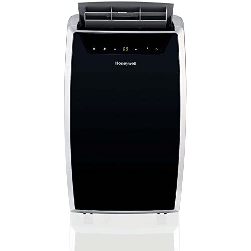 Honeywell Classic Portable Air Conditioner w Dehumidifier & Fan, Cools Rooms Up to 700 Sq. Ft. w Drain Pan & Insulation Tape, MN4CFS9 (Black/Silver)