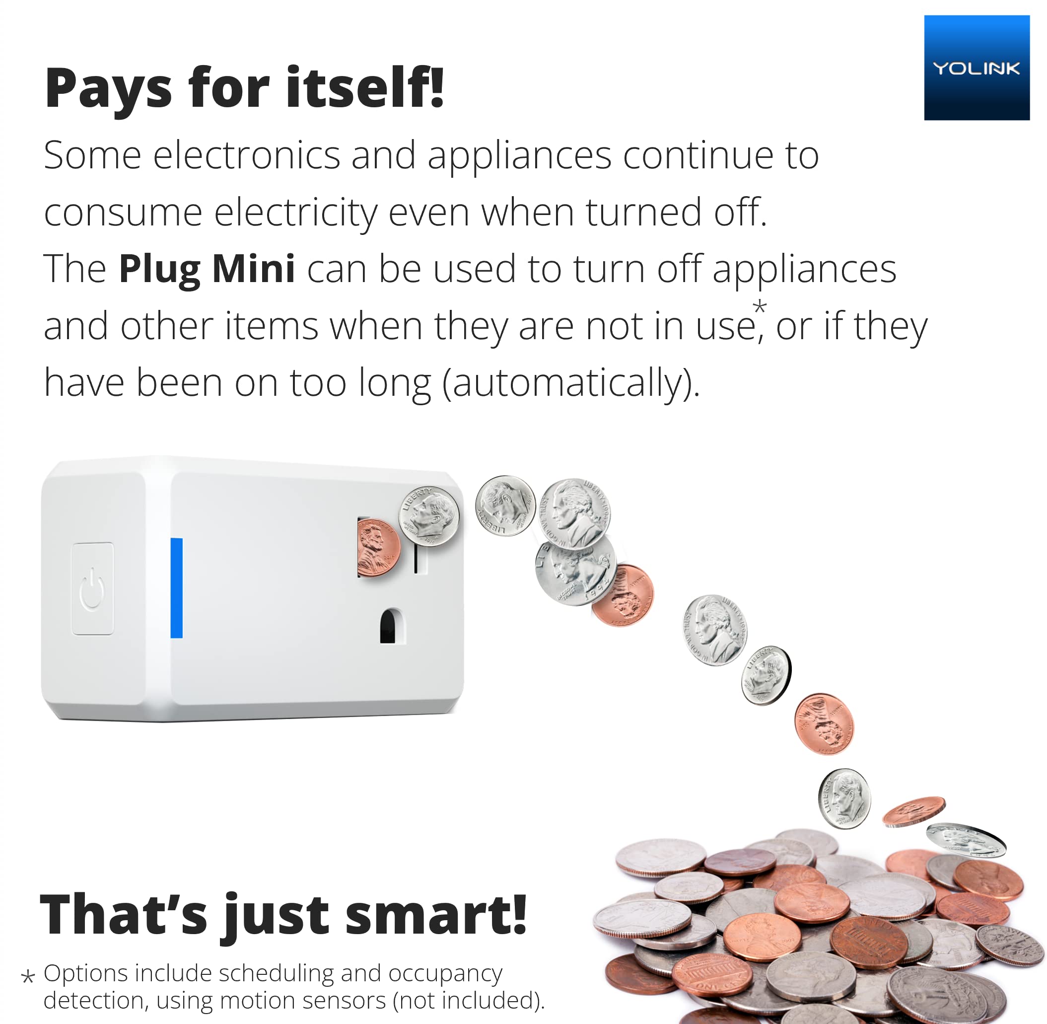 YoLink Smart Home Starter Kit: Security & Leak Detection Kit (Hub, Door Sensor, Water Leak Sensor, Plug Mini Compatible with Alexa, LoRa-Powered 1/4 Mile Range