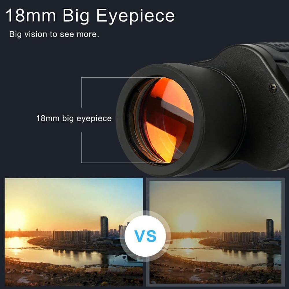 GPPZM High Clarity Binoculars Professional Portable Monocular Telescope FMC BAK4 Prism Binoculares for Camping Hunting Spyglass