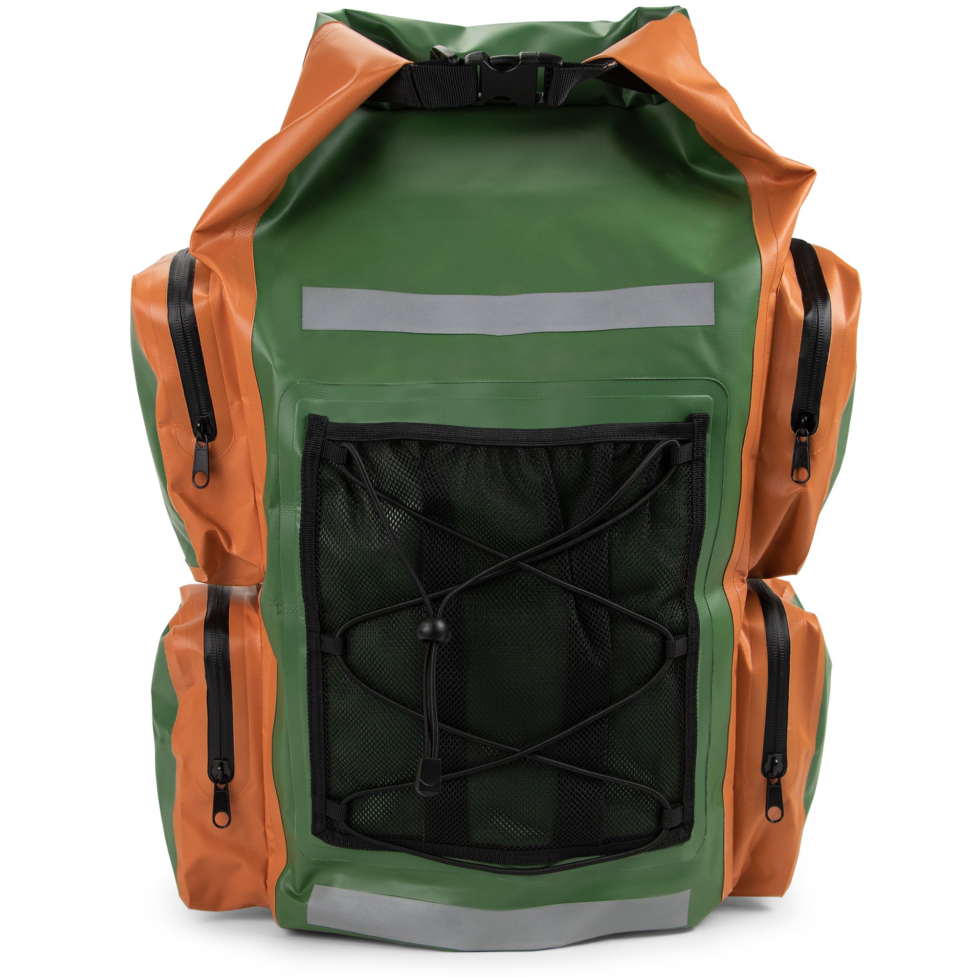 Grizzly Peak Dri-Tech Waterproof Dry Backpack, IP 66 Lightweight Roll-Top Dry Bag with Shoulder Straps & 5 Outer Pockets - Protect Valuables & Belongings for Camping & Outdoors
